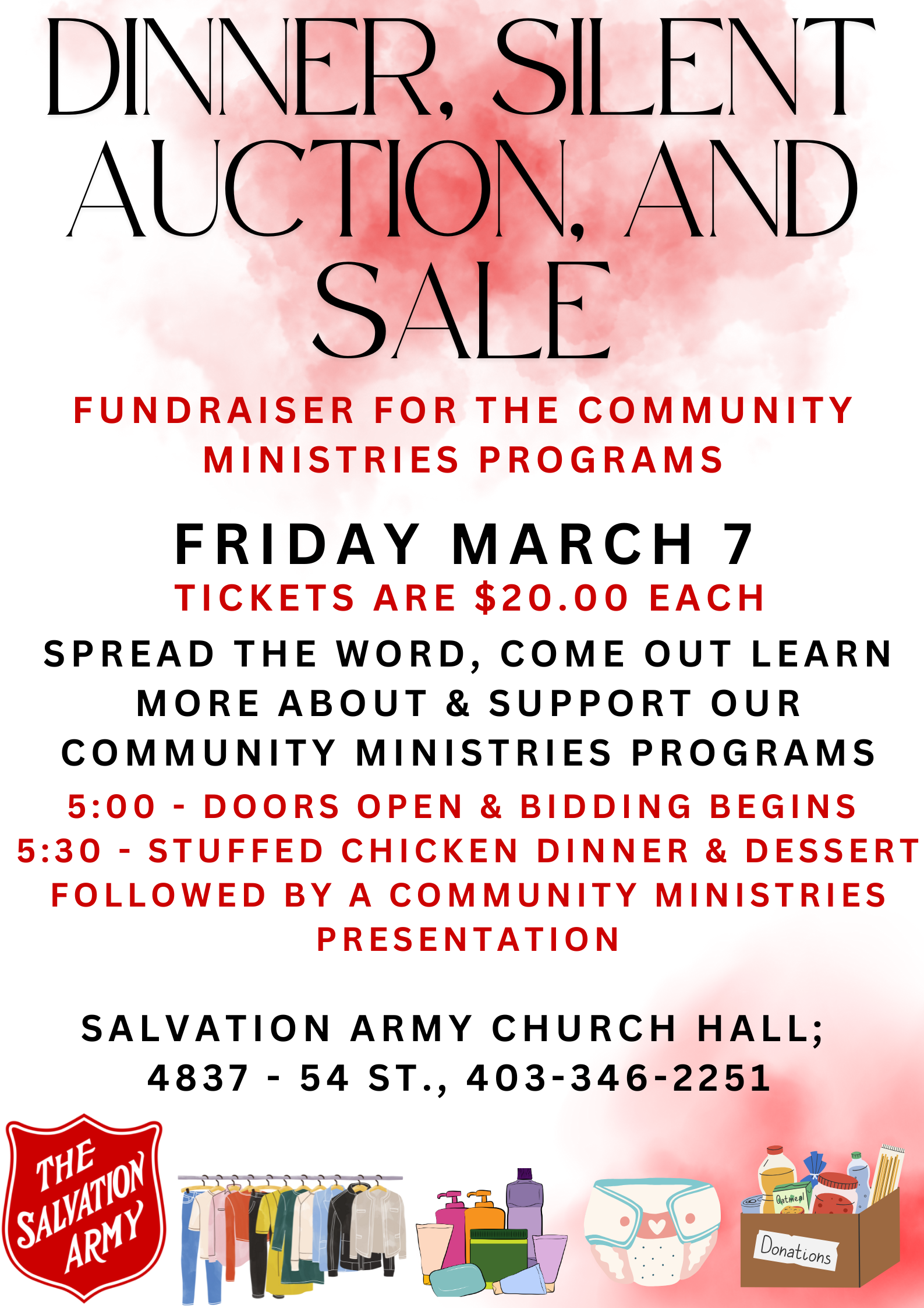 The Salvation Army Red DeerSilent Auction Poster (1)